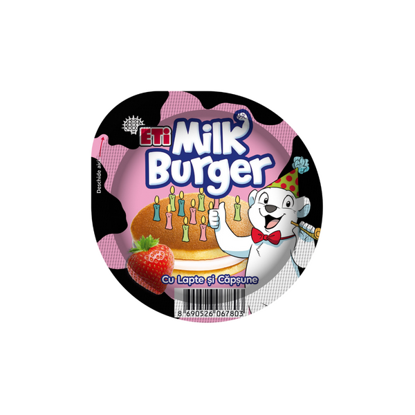 ETI Milkburger With Milk Cream and Strawberries 35G X 12 – Nordic Engros