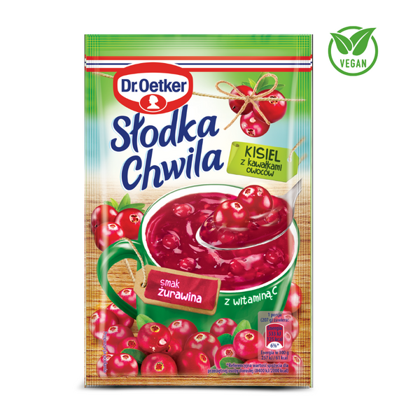Dr.Oetker Slodka Chwila Cranberry Flavoured Jelly With Pieces Of Fruit ...