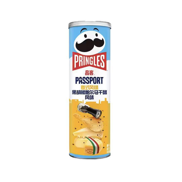 Pringles Italian Style BlackPepper & Parmesan 20 x 110g – Nordic Engros