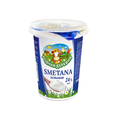 Rodnaja Derewnja Smetana 24% 375g x 12 – Nordic Engros