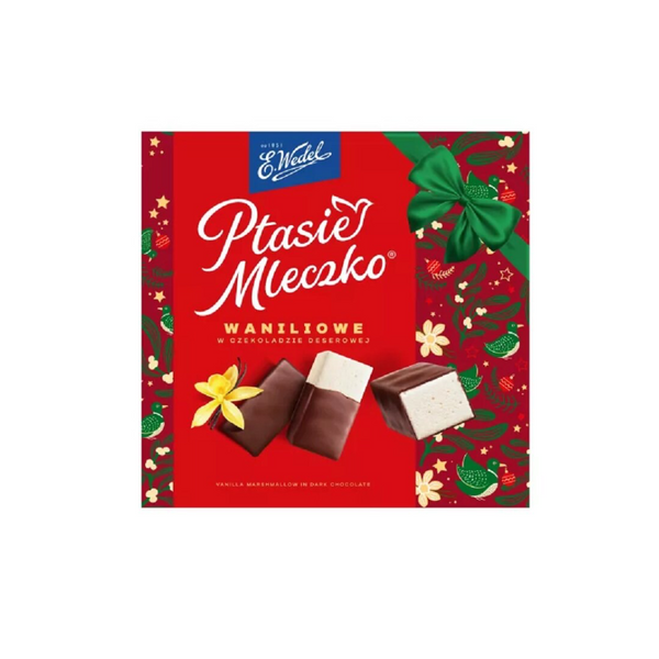 105 E. Wedel PTASIE MLECZKO® Vanilla Christmas 18x360g – Nordic Engros