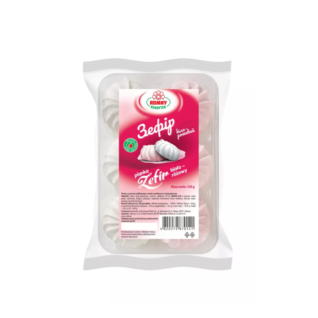 Romny Zefir White Pink 320g x 12 – Nordic Engros