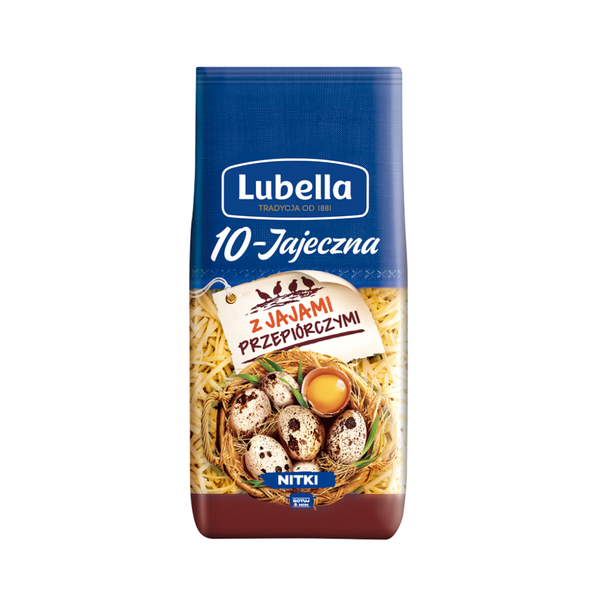 450 Lubella Pasta with 10 quail eggs Little noodles 18x250g – Nordic Engros