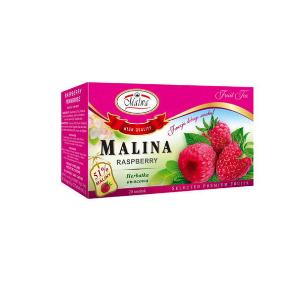 Malwa Raspberry Fruit Tea 20*2G x 12 – Nordic Engros