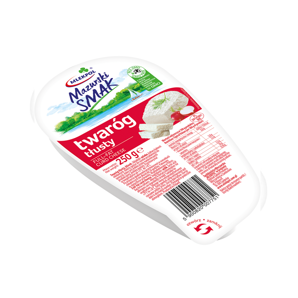 Twarog Mazurski Smak Mlekpol Full Fat Curd Cheese 250G x 6 – Nordic Engros