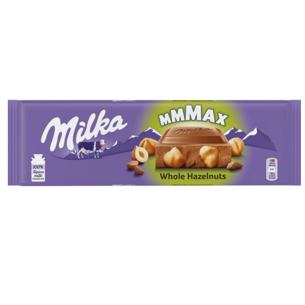 Milka Mmmax Whole Hazelnuts Alpine Milk Chocolate 270G x 13 – Nordic Engros