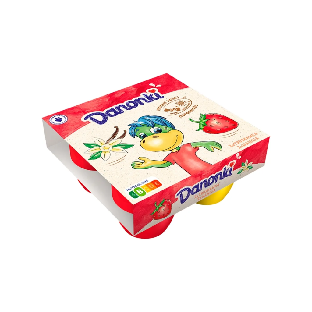 Danone Danonki Mega Strawberry / Vanilla 6 X 4 * 90G – Nordic Engros
